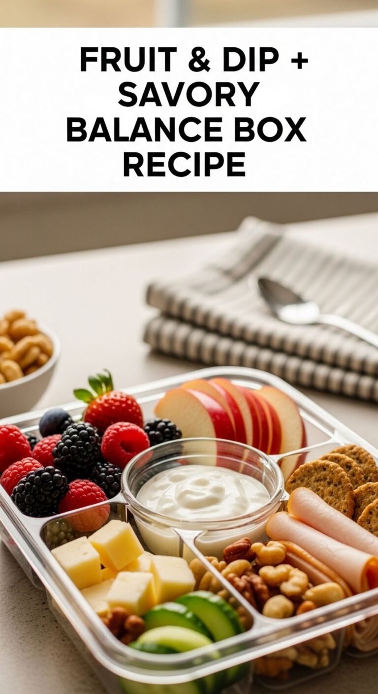 “Fruit & Dip + Savory” Balance Box Recipe - Zesty Bowl